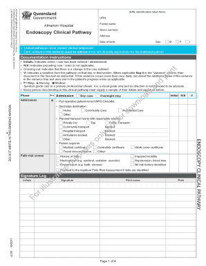 Fillable Online Endoscopy Clinical Pathway, Atherton HospitalClinical ...