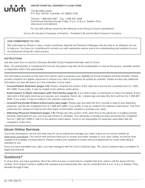 Fillable Online Hospital Indemnity Claim Form - AVMA Life Fax Email Print - pdfFiller