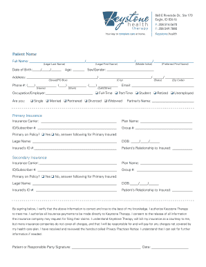 Fillable Online Patient Name - Keystone Health Fax Email Print - pdfFiller