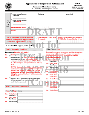 Fillable Online Application for Employment Authorization Document Fax ...