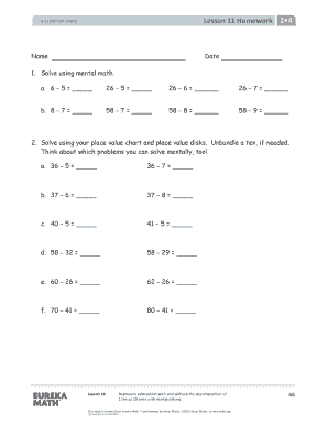 Lesson 11 Homework 2 4 - Fill Online, Printable, Fillable, Blank ...