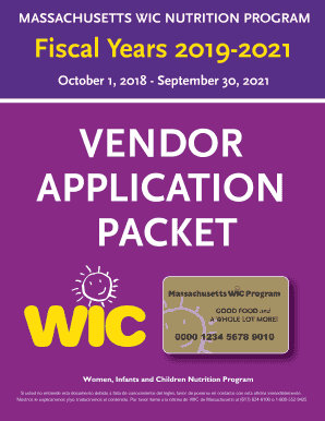 Fillable Online 2019-2021 WIC vendor application packet Fax Email Print ...