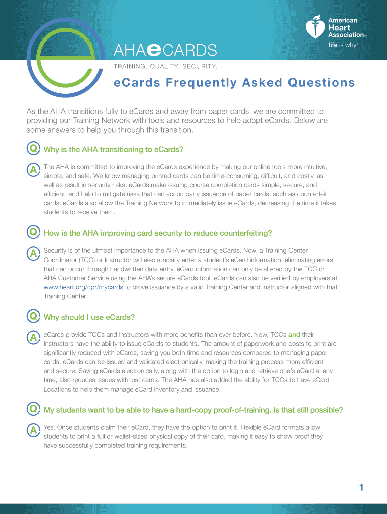 Fillable Online How to Claim and View your AHA eCardAmerican Heart ...