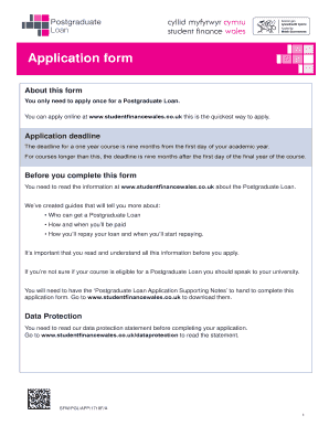 Fillable Online Application form - Student Finance Wales Fax Email Print - pdfFiller