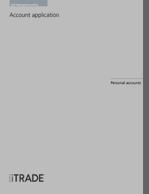 Fillable Online SCOTIA iTRADE PERSONAL ACCOUNT - ORDER EXECUTION ONLY ACCOUNT Fax Email Print ...
