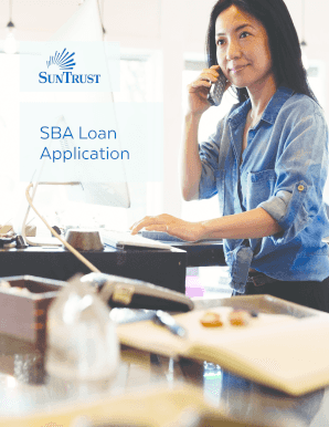 Fillable Online SBA Loan Application - SunTrust Bank Fax Email Print ...
