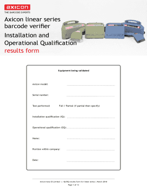 Fillable Online Installation and Operational Qualification results form ...