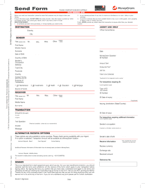 Fillable Online Historical Request Form Instructions - MoneyGram Fax ...