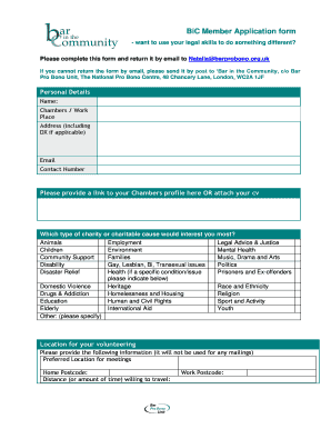 Fillable Online Personal Details - The Bar Pro Bono Unit Fax Email ...