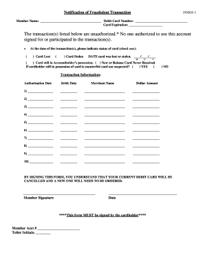 Fillable Online Notification of Fraudulent Transaction Fax Email Print ...
