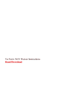 Fillable Online Va Form 5655 Waiver Instructions Fax Email Print ...