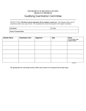 Fillable Online QE-Committee-Form Fax Email Print - pdfFiller