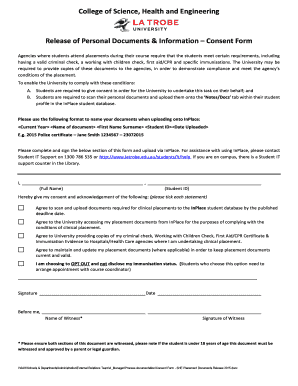 Fillable Online CLINICAL PLACEMENT Requirements CHECKLIST Fax Email ...