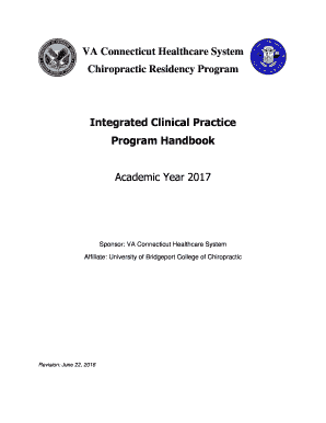 Fillable Online VA Connecticut Healthcare System Chiropractic Residency Program ... Fax Email ...