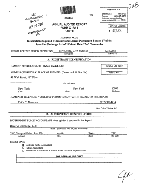Fillable Online ANNUAL AUDITED REPORT FORM X-97A-5 DG PART IIl 8. 3 445 ...