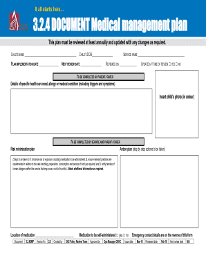 Fillable Online 3.2.4 DOCUMENT Medical management plan v2 Fax Email ...
