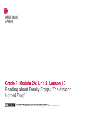 Fillable Online Grade 3: Module 2A: Unit 2: Lesson 10 Reading Fax Email ...