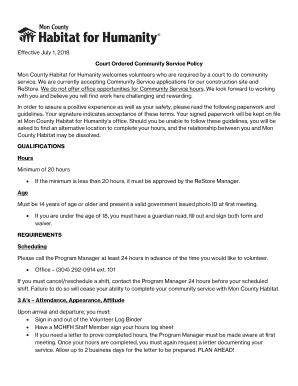 Fillable Online Along with completing the Community Service Request ...