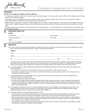 Fillable Online Collateral Assignment of Contract Fax Email Print ...