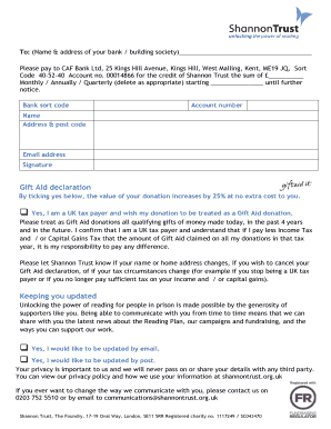 Fillable Online Donation form Gift Aid declaration Keeping you ...