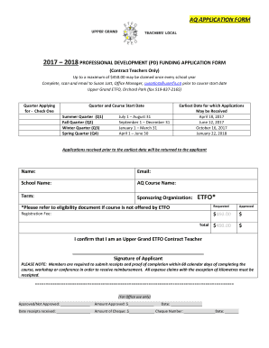 Fillable Online aq application form - ugetfo.ca Fax Email Print - pdfFiller