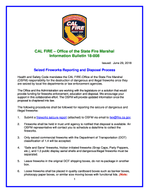 Fillable Online osfm fire ca CAL FIRE Office of the State Fire Marshal ...