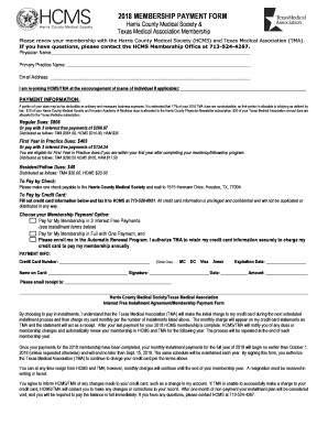 Fillable Online 2018 MEMBERSHIP PAYMENT FORM Fax Email Print - pdfFiller