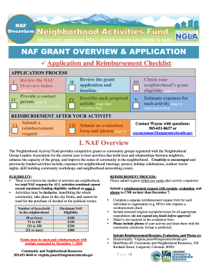 Fillable Online NAF GRANT OVERVIEW & APPLICATION Fax Email Print ...