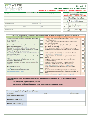 Fillable Online Form 7B - EcoWASTE Fax Email Print - pdfFiller
