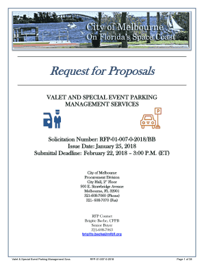 Fillable Online VALET AND SPECIAL EVENT PARKING Fax Email Print - pdfFiller