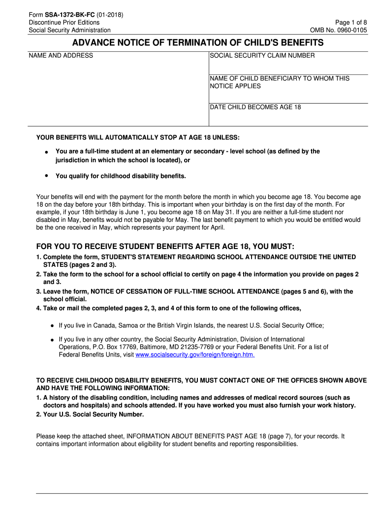 SSA 1372 BK FC 2018 2022 Fill And Sign Printable Template Online US 
