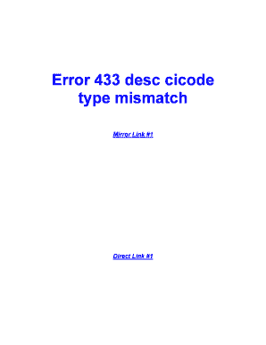 Fillable Online Error 433 desc cicode type mismatch - WordPress.com Fax ...