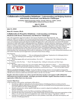 Fillable Online Collaborative & Proactive Solutions: Understanding and ...