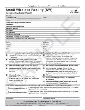 Fillable Online Small Wireless Facility Development Application ...