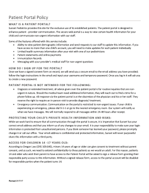 Sunset Pediatrics - Fill Online, Printable, Fillable, Blank | pdfFiller