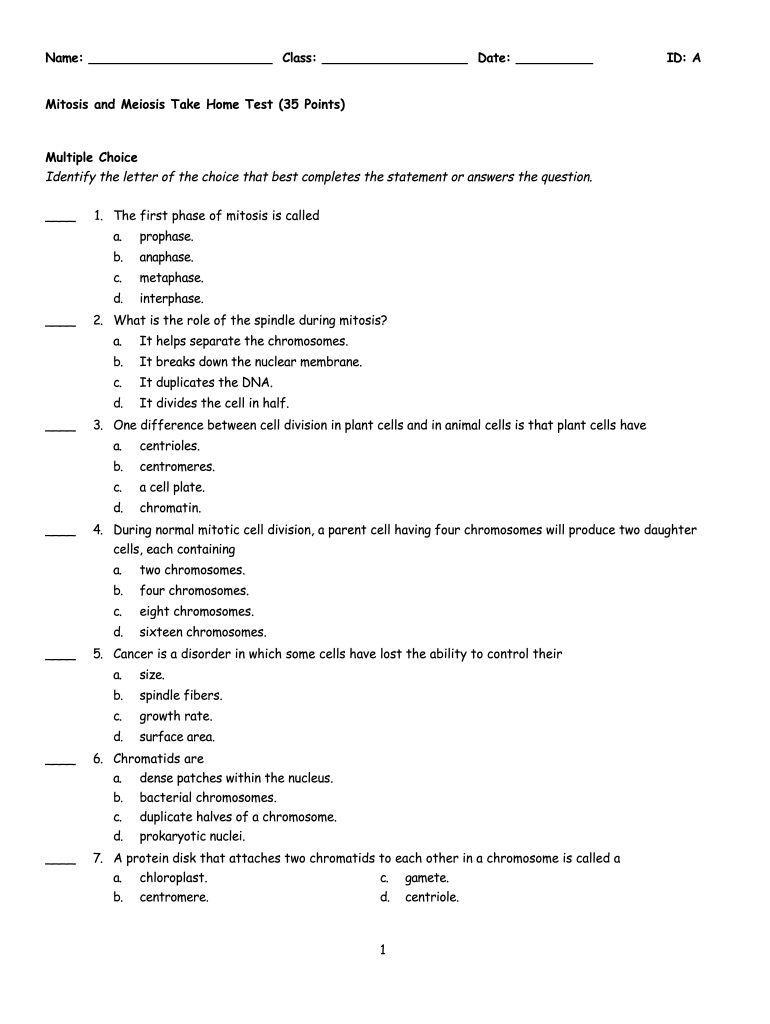 Mitosis And Meiosis Test Answer Key Fill Out Sign Online DocHub Mitosis And Meiosis Test Answer Key Fill Out Sign Online DocHub