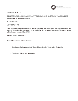 Fillable Online webapps sanantonio ADDENDUM NO. 1 PROJECT NAME: ANNUAL CONTRACT FOR ... Fax ...