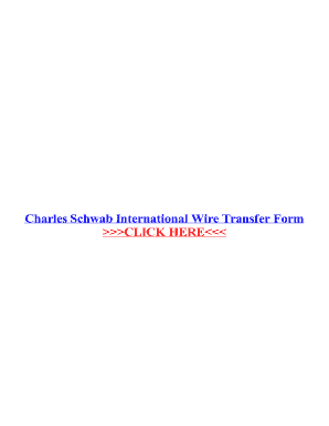 Charles Schwab International Wire Transfer - Fill Online, Printable ...
