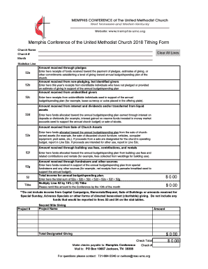 Fillable Online 2018 Tithing Form updated.xlsx Fax Email Print - pdfFiller