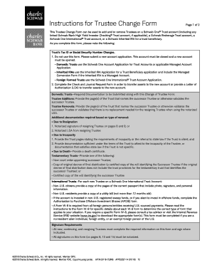 Fillable Online Trustee Change Form. APP32257-14 Fax Email Print ...