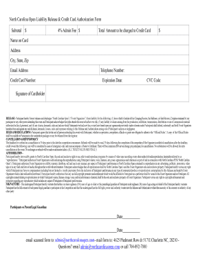 Fillable Online NCO Release and CC Form 2018 - Banquet and Ballroom Fax ...