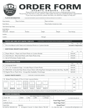 Fillable Online SDI Order Form.pdf Fax Email Print - pdfFiller