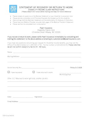 Fillable Online DISABILITY INCOME CLAIM INSTRUCTIONS Fax Email Print ...