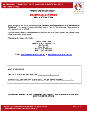 Fillable Online NSRT Educational Bursaries Application Form - Western Cape ... Fax Email Print ...
