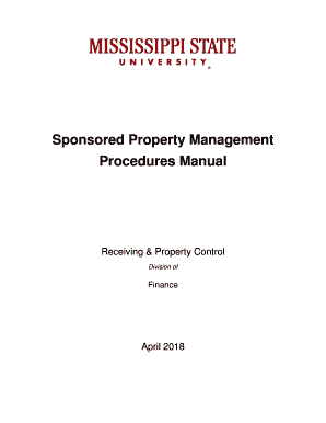 Fillable Online Sponsored Property Management Procedures Manual Fax ...