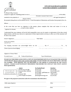 Fillable Online UTILITIES EASEMENT AGREEMENT Fax Email Print - pdfFiller