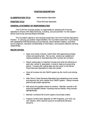 Fillable Online GENERAL STATEMENT OF RESPONSIBILITIES: Fax Email Print ...