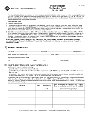 Fillable Online Independent Verification Form. Independent Verification Form Fax Email Print ...