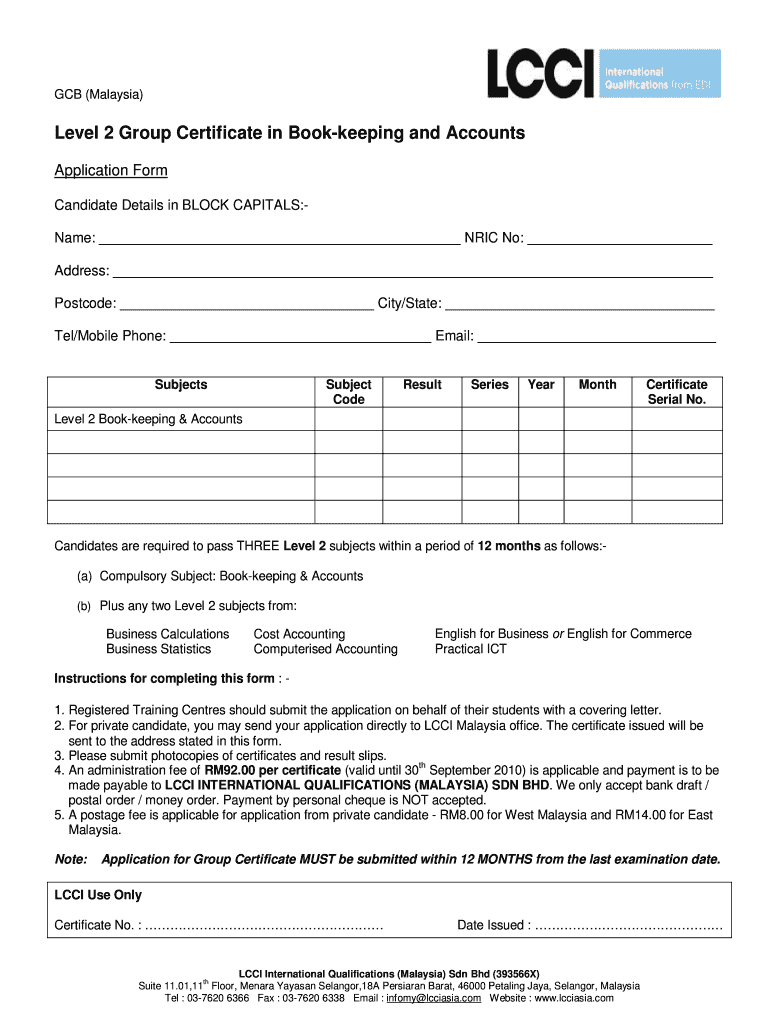 Fillable Online GCB (Malaysia) Fax Email Print - pdfFiller
