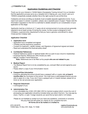 Fillable Online DTS Application.pages - YWAM Wylie Fax Email Print ...